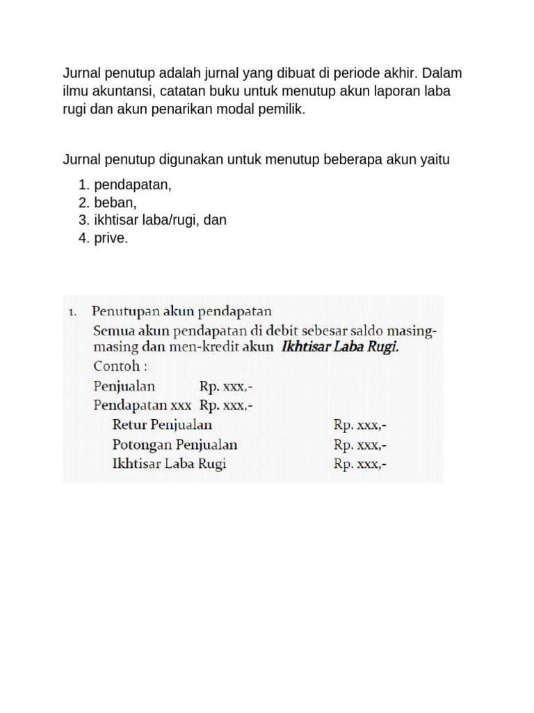 Jurnal Penutup Dan Pembalik | PDF | Pengelolaan Keuangan & Uang