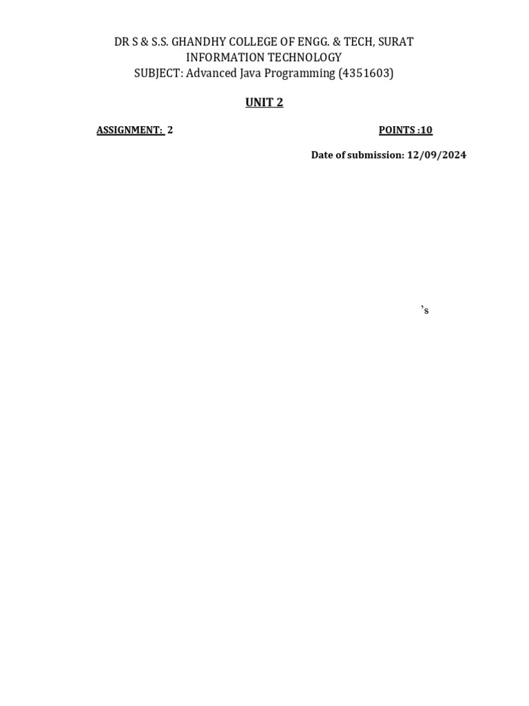 AJP Assignment 2 | PDF