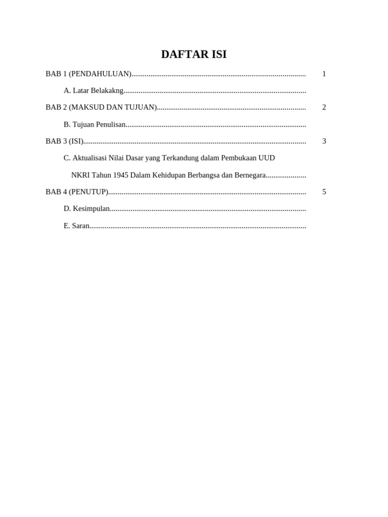 Daftar Is1 PPKN | PDF