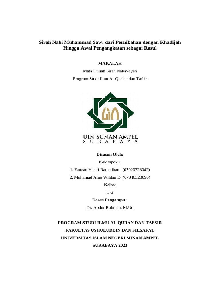 Muhammad Rasulullah | PDF