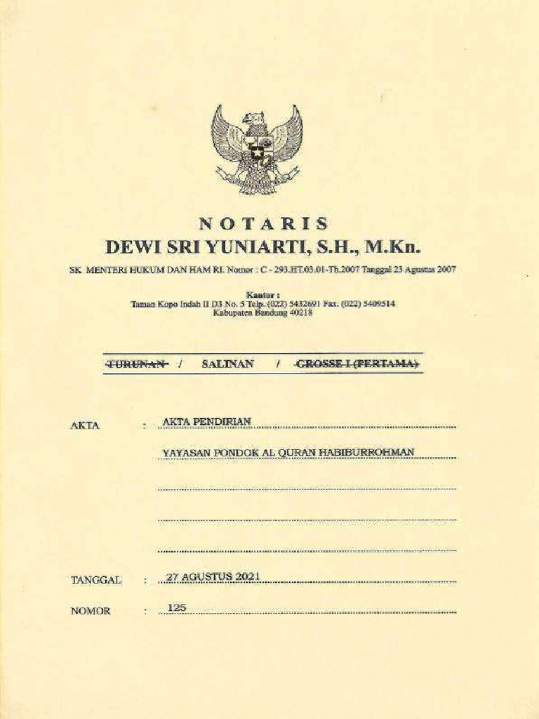 Akta Notaris | PDF