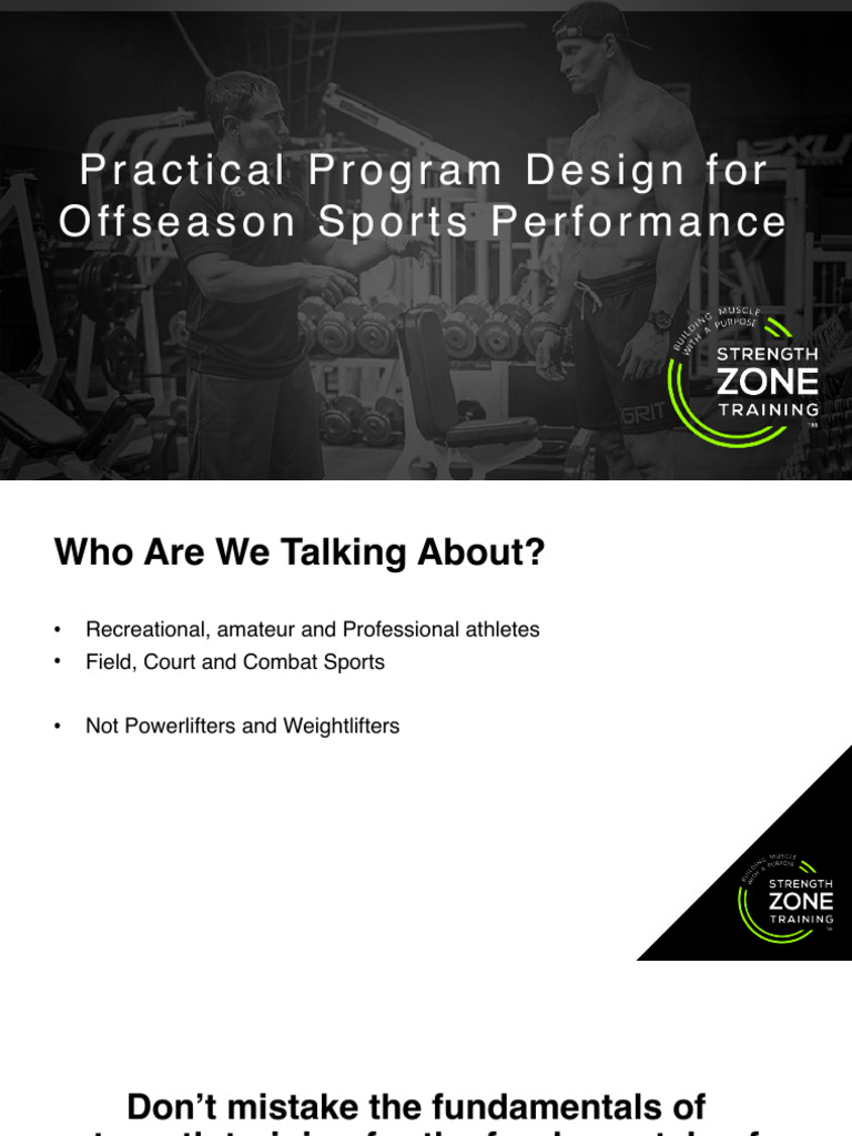 Practical Program Design For Offseason Sports Perf - 230821 - 202431 | PDF