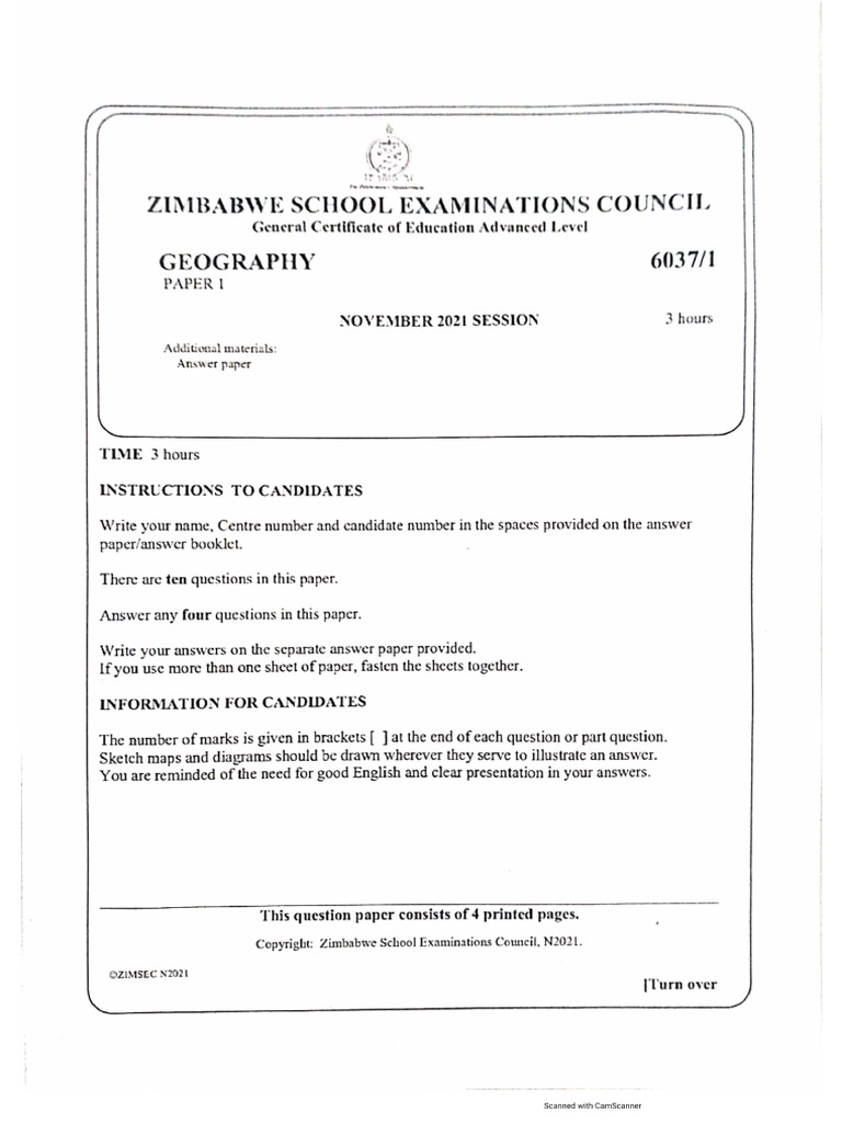 Geography_Paper_1 | PDF