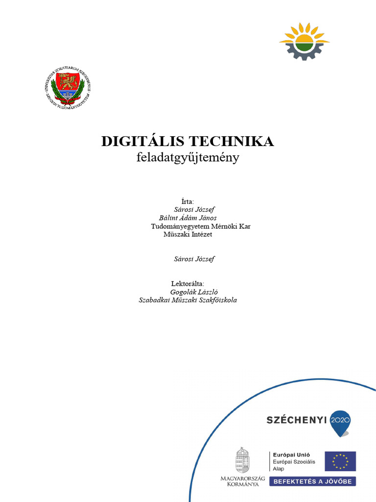 Digitális Technika - Feladatgyűjtemény | PDF
