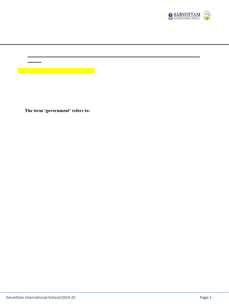 SST Worksheet For Class 6 | PDF