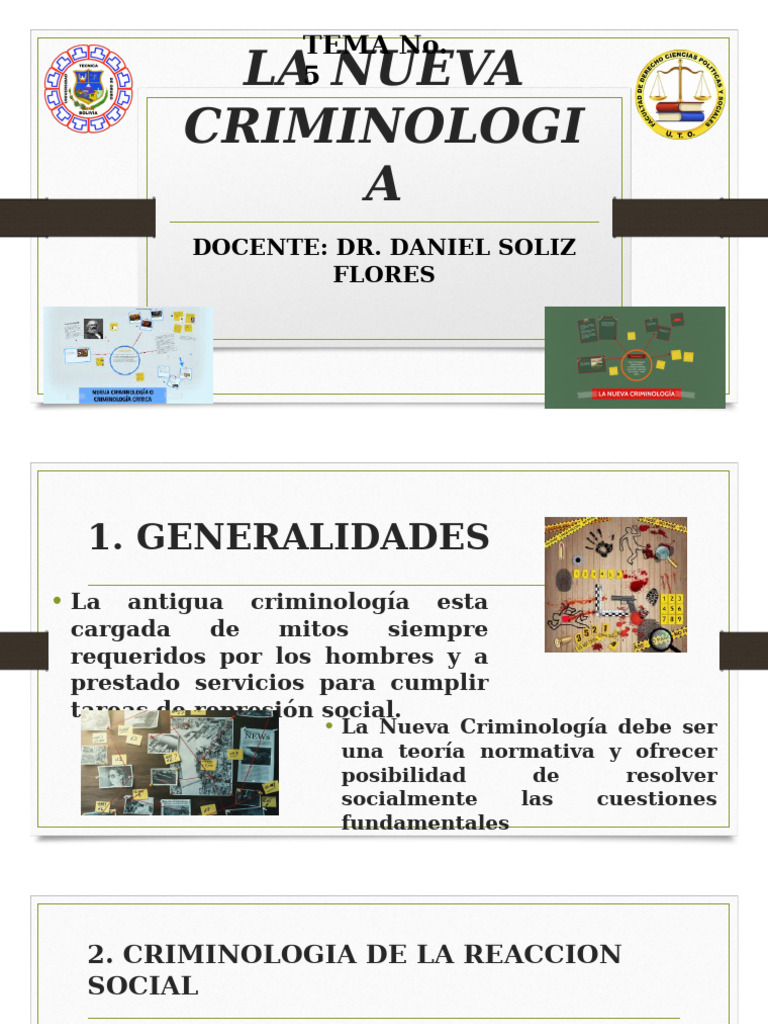 Tema 5 La Nueva Criminologia | PDF