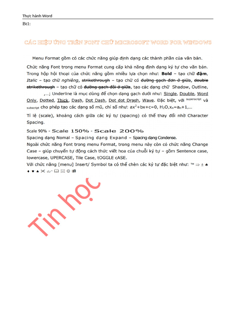 BT Thuc Hanh THCB CDN DL SG | PDF