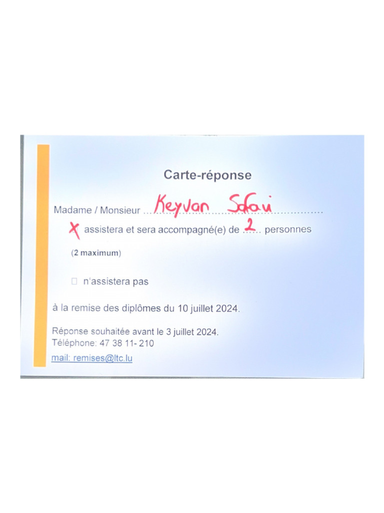 Carte Réponse | PDF