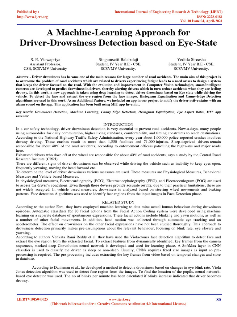 Ijert A Machine Learning Approach For Dr Pdf