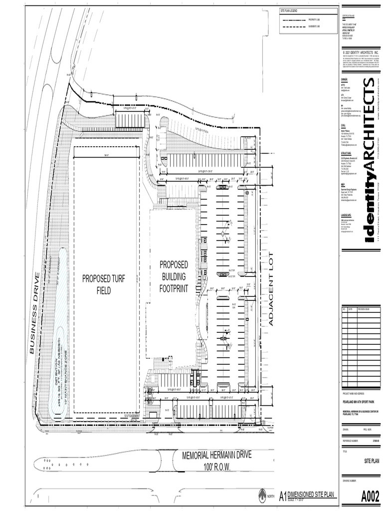 21085-00 - A002 - Dimensioned Site Plan | PDF | Business Law | Intellectual Works