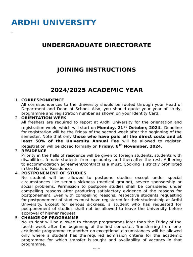 Joining Instruction | PDF