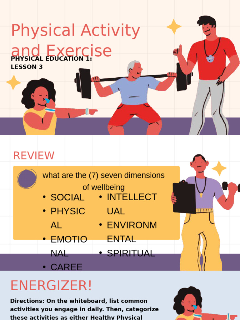LESSON 3 Physical Activity and Exercise. 1 | PDF