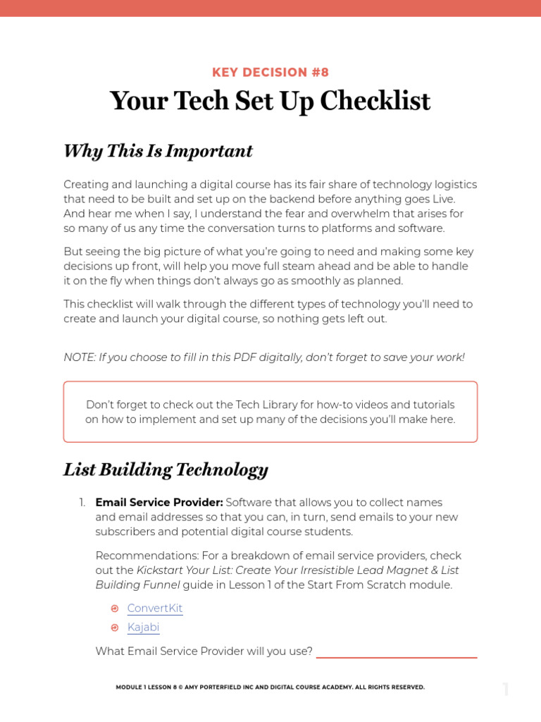 Your Tech Set Up | PDF