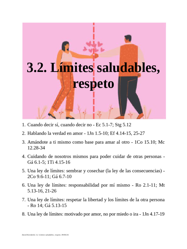 3.2 Limites Saludables, Respeto - Con Arte | PDF | Amor | Relaciones ...