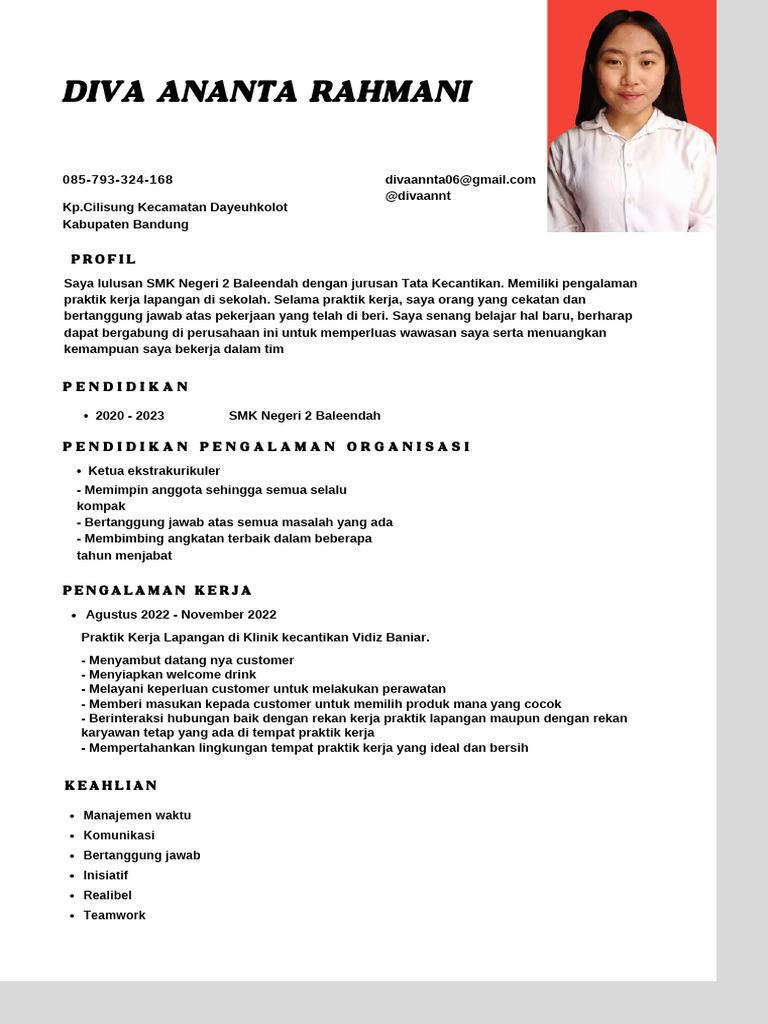 Diva Ananta- CV_merged (1) | PDF