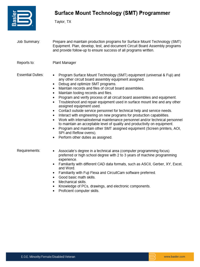 0 SMT Programmer Taylor | PDF