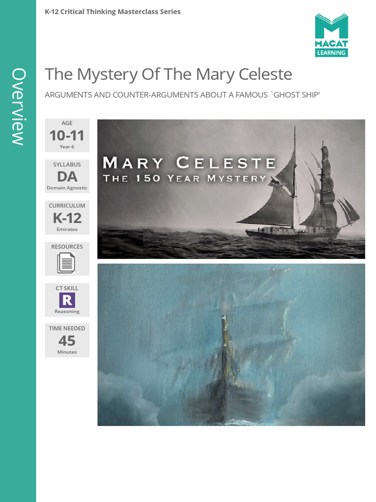6a. Y6 - Published - DA - Reasoning - (The Mystery of The Mary Celeste ...
