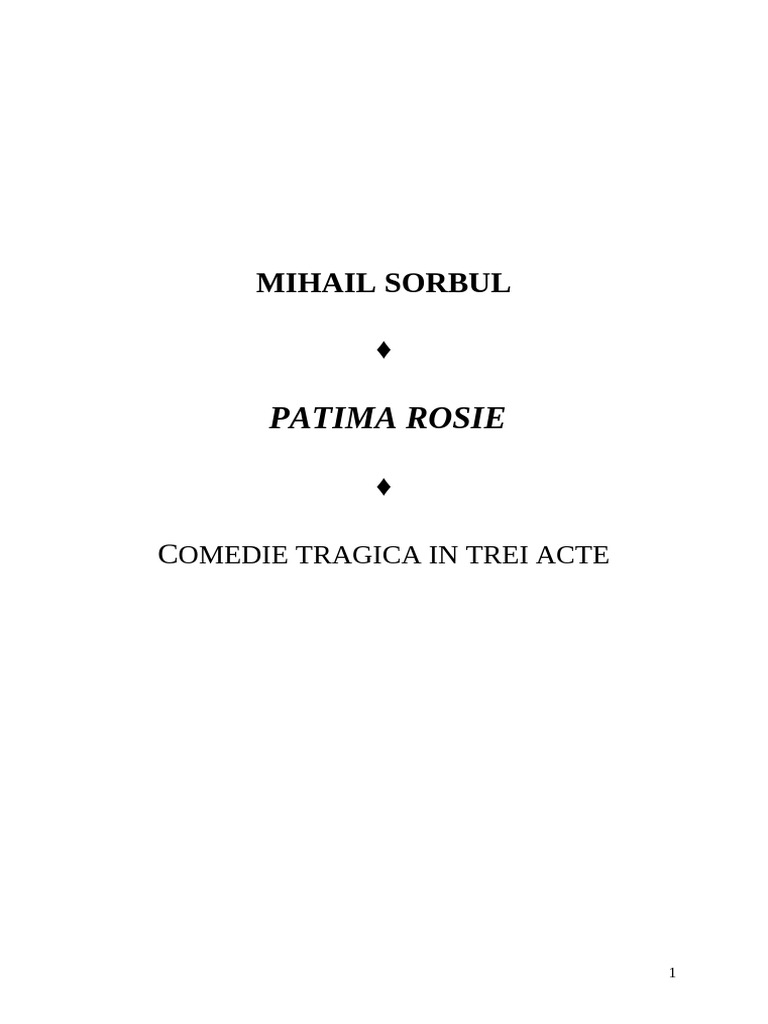 PATIMA ROSIE-Mihail Sorbul | PDF