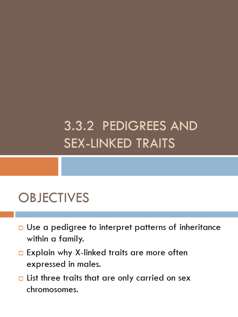 Pedigrees and Sex-Linked Traits | PDF