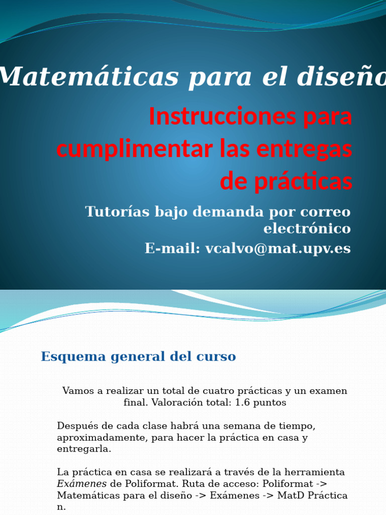 MatD Presentacion - Prácticas | PDF