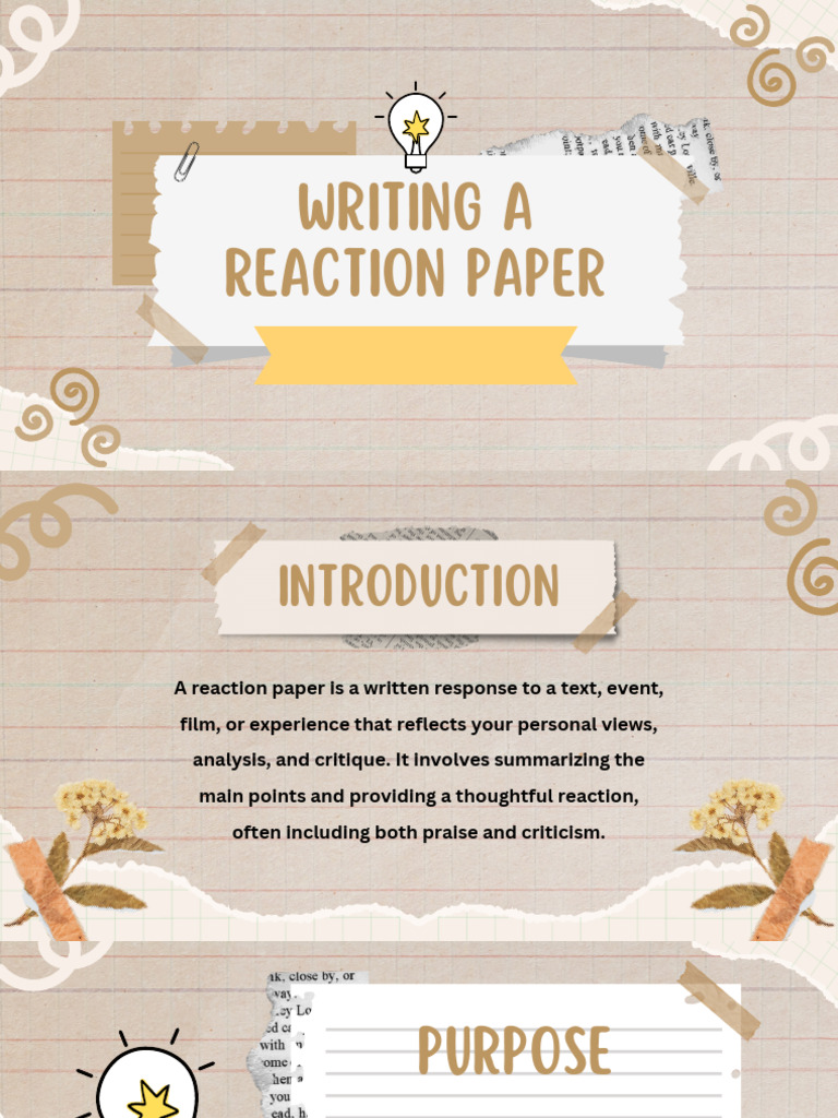 Writing a Reaction Paper | PDF