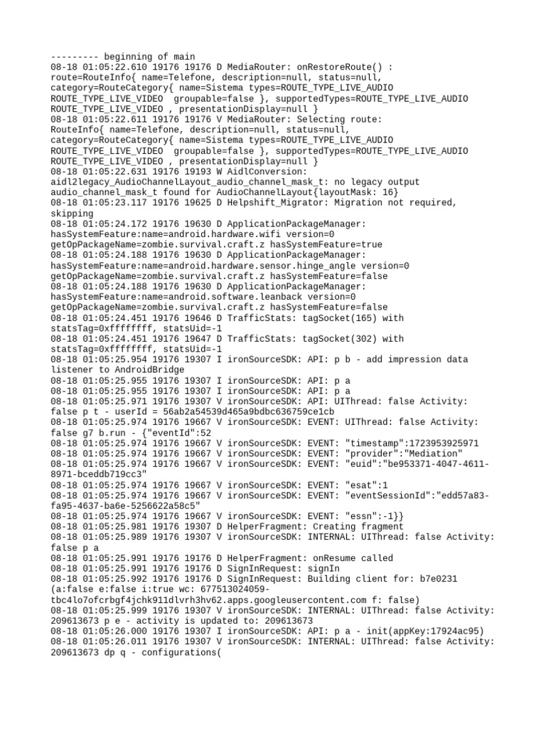 Log Zombie - Survival.craft.z 1723953928 | PDF | Computing | Computers