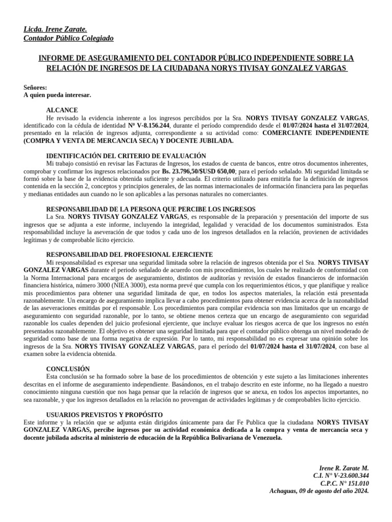 Certificacion Norys | PDF