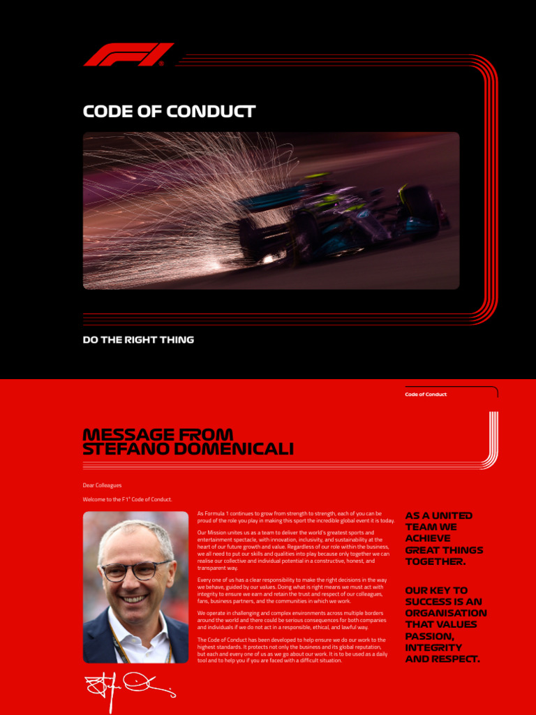 Code of Conduct F1 | PDF