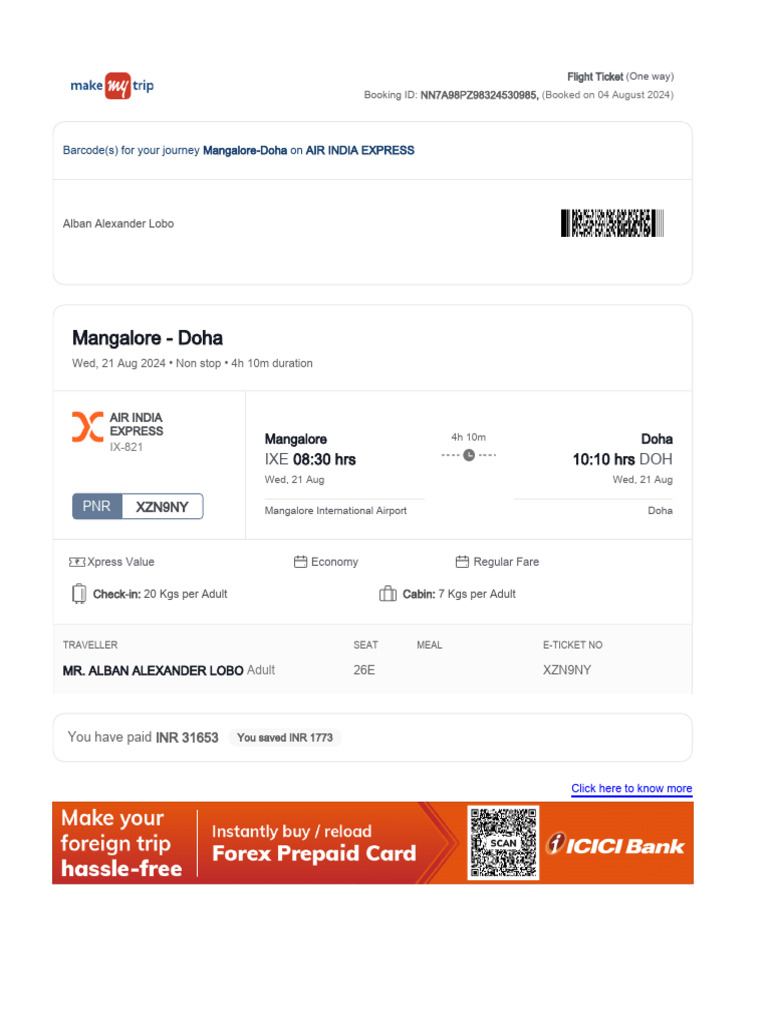 NN7A98PZ98324530985 ETicket | PDF