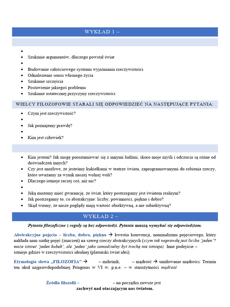 Filozofia Notatki Pdf