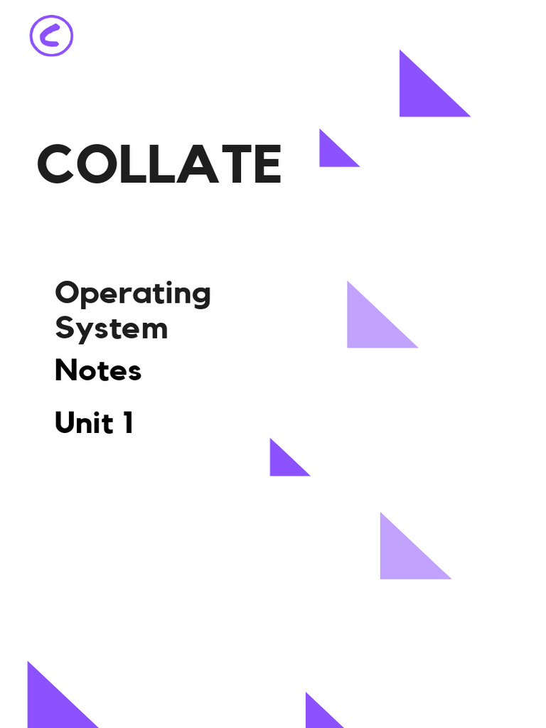 OS Notes Unit 1 | PDF