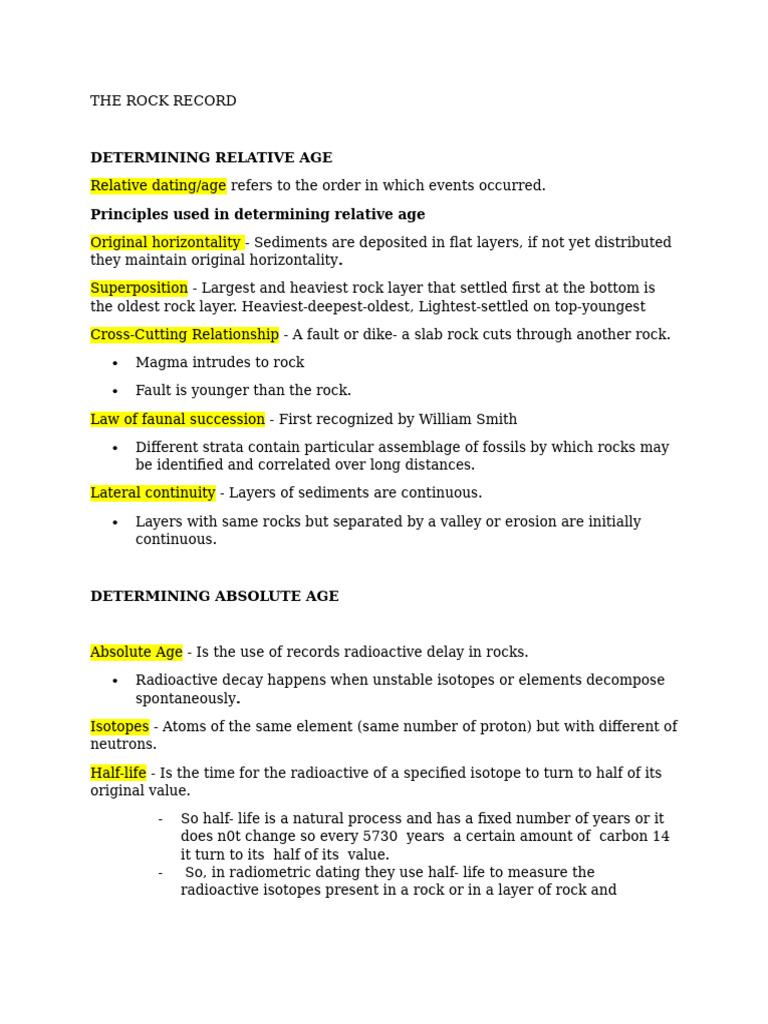 OUTLINEthe-rock-record | PDF