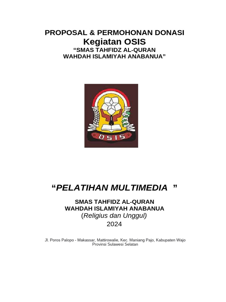 Proposal Osis Cup | PDF