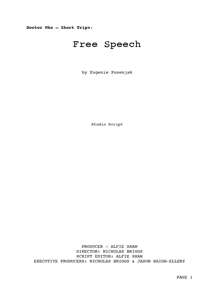 dwst10x Free - Speech Script Final | PDF | The Doctor (Doctor Who)