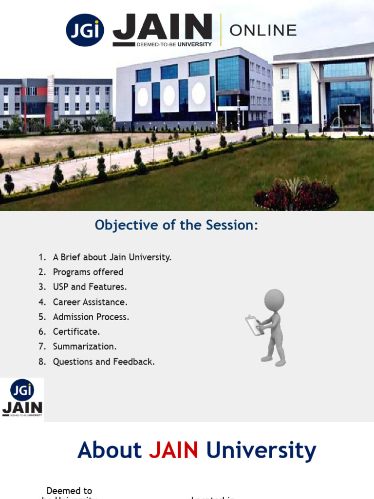 Jain University Admission & Programs Guide | PDF | Master Of Business ...
