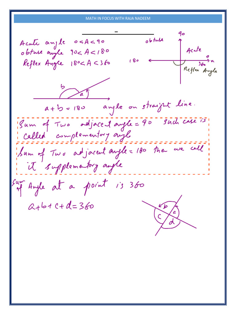 Angle Properties-Complete Notes | PDF | Circle | Home & Garden