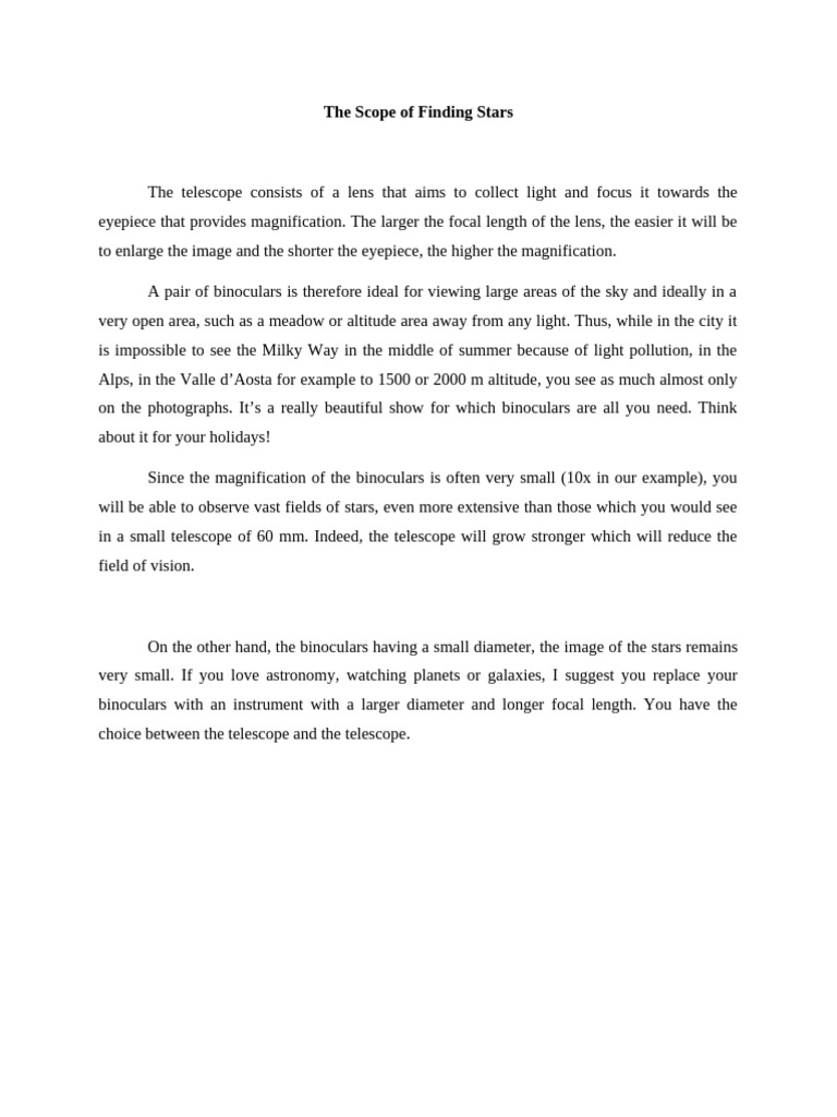 The Scope of Finding Stars | PDF