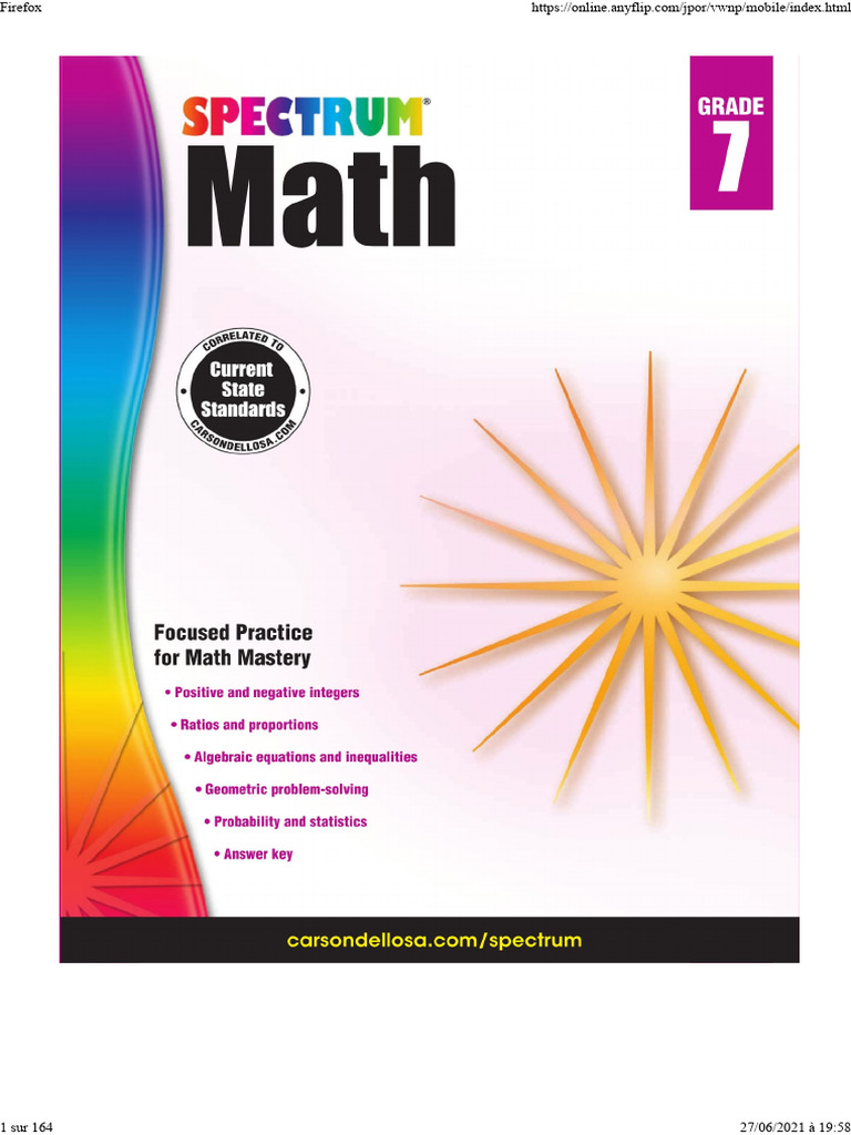 Spectrum Maths Grade 7 | PDF