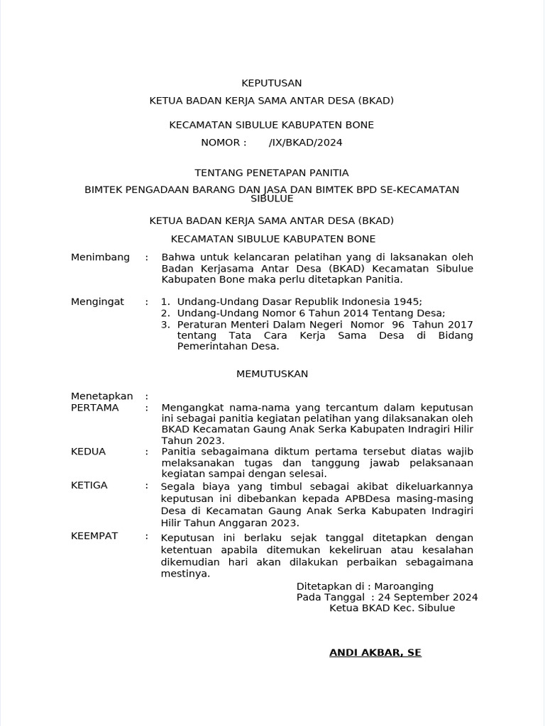 Draft SK | PDF