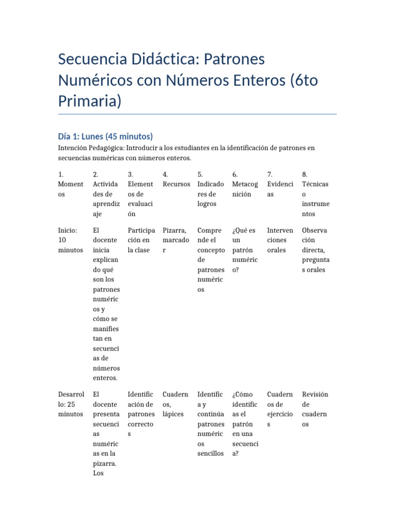 Secuencia_Didactica_Patrones_Numericos | PDF