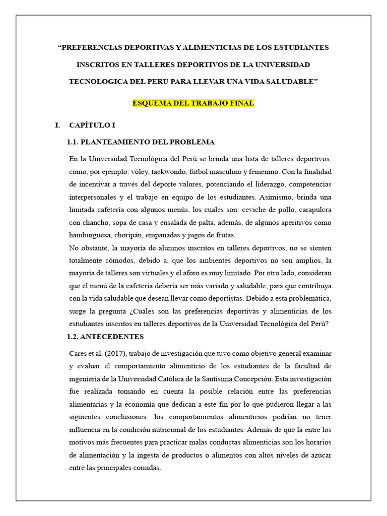 Modelo - Trabajo de Investigación | PDF