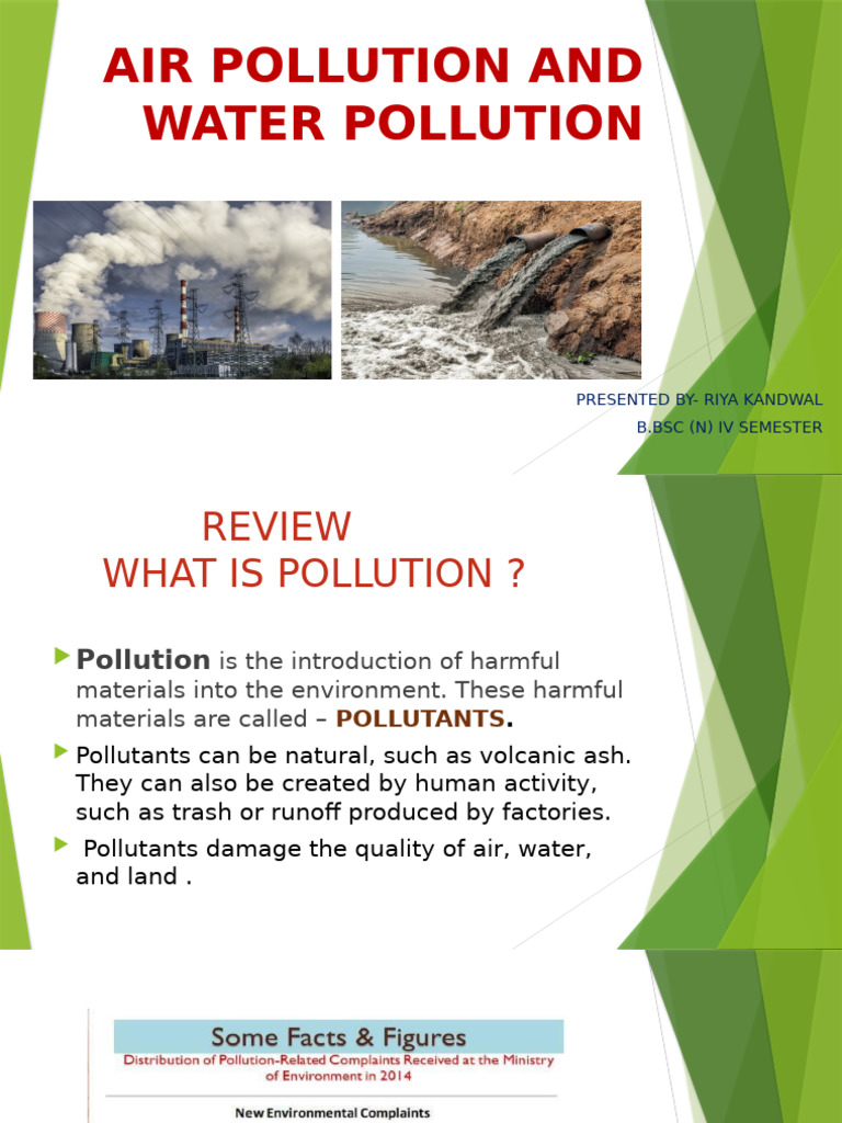 Air Pollution and Water Pollution (Riya) | PDF