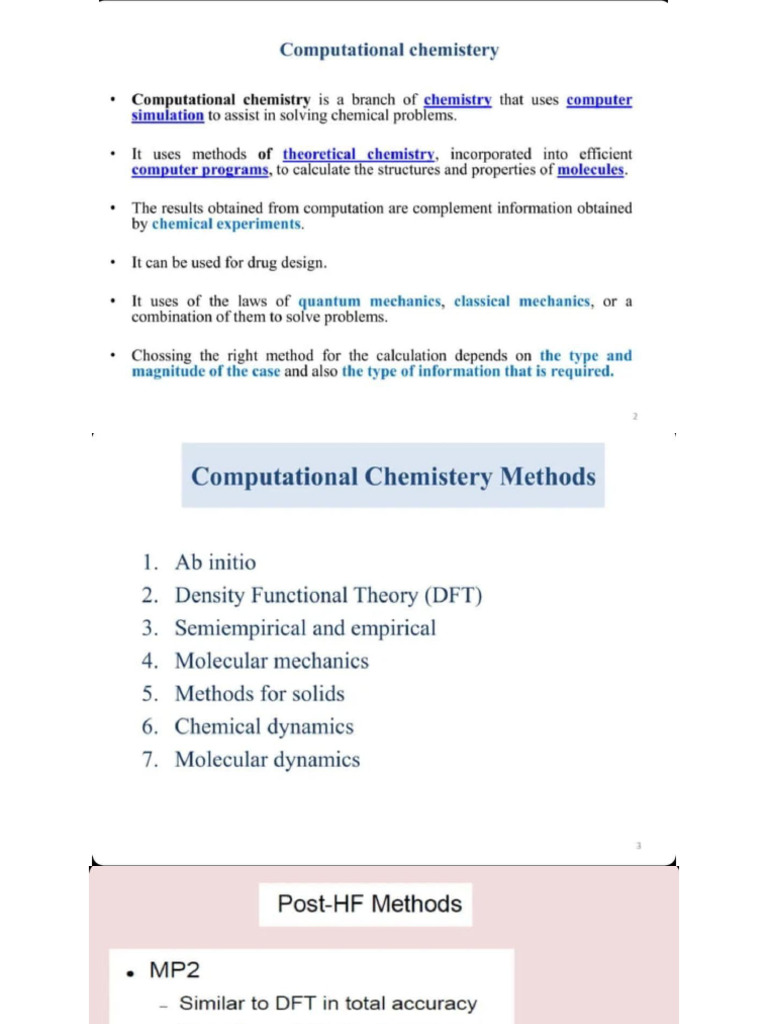 Computational Chemistry Ppt3 | PDF