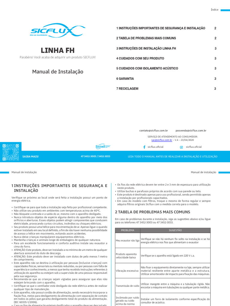 MANUAL_LINHA_FH_PT | PDF MANUAL_LINHA_FH_PT | PDF