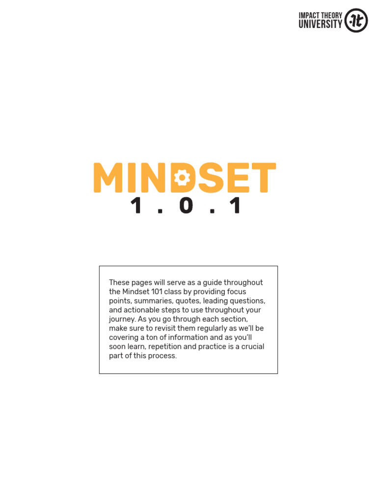 ITU Mindset 101 Part 2 | PDF