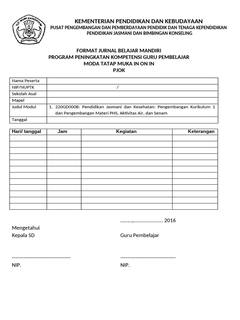 Jurnal Belajar Mandiri | PDF