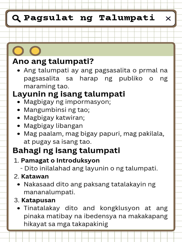 Pagsulat NG Talumpati | PDF