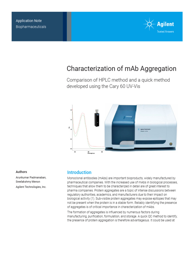 Characterization of MAb Aggregation | PDF