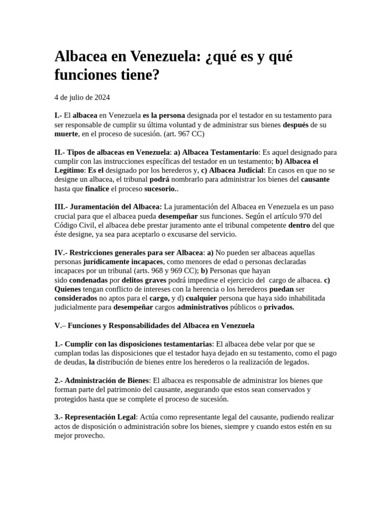 Albacea en Venezuela | PDF