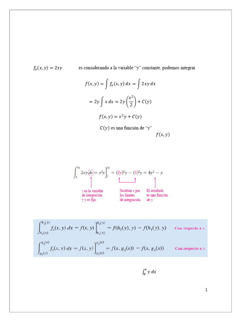 Unidad I Funciones de Varias Variables Calculo Integral (Matematica IV) | PDF | Integral ...
